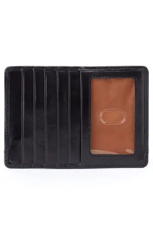 Hobo Euro Slide Leather Card Case - Black