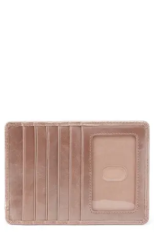 Hobo Euro Slide Leather Credit Card Case Cameo