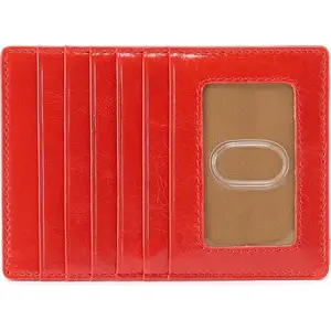 Hobo Euro Slide Leather Credit Card Case - Grenadine/grenadine