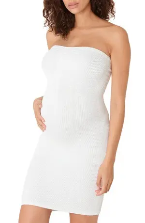 CACHE COEUR Strapless Beach Maternity Dress - Pearl