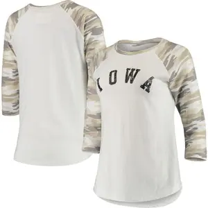 CAMP DAVID Camouflage Raglan 3/4 Sleeve T-shirt - White