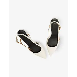 Maje Fayna Pointed-toe Leather Slingback Courts
