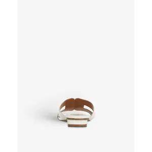 DUNE Loupe Cut-out Leather Sandals - White-leather