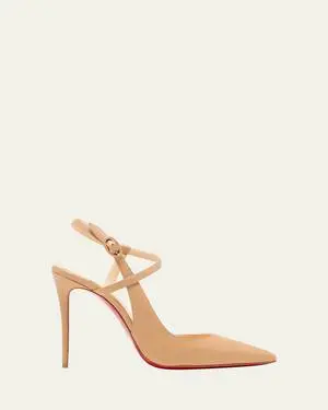 CHRISTIAN LOUBOUTIN Jenlove Ankle-strap Pumps - Nude