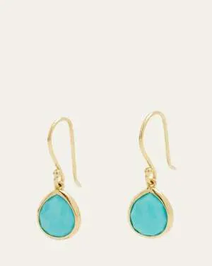 Ippolita Teeny Teardrop Earrings In 18k Gold - Turquoise