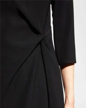 Emporio Armani Techno Cady Shift Dress - Black