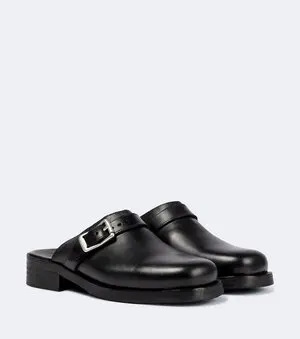 Our Legacy Leather Mules - Black