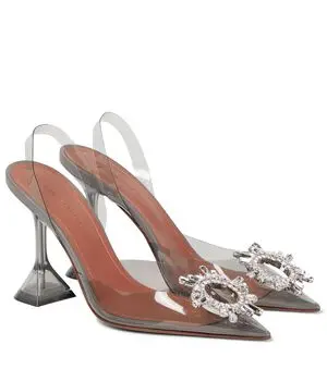 Amina Muaddi Begum Pvc Slingback Pumps