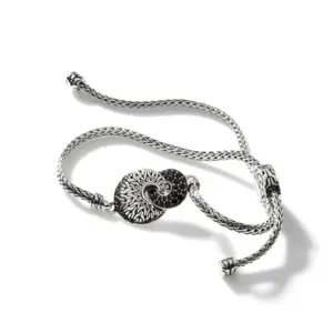 John Hardy Carved Chain Slider Bracelet Pav