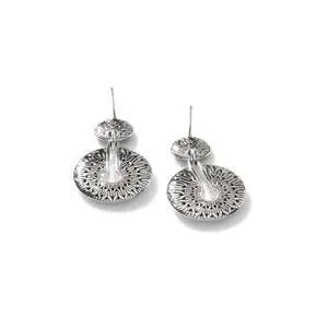 John Hardy Carved Chain Drop Earrings Pav