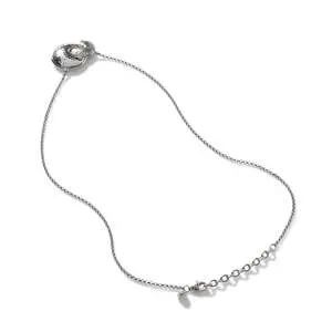 John Hardy Carved Chain Pendant Necklace Pav