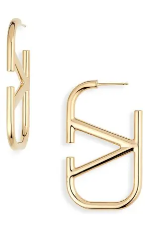 Valentino Garavani VLOGO Huggie Earrings Oro 18