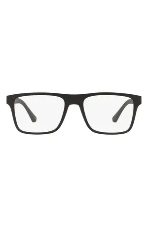 Emporio Armani Emporio Armani Rectangular Eyeglasses One-color