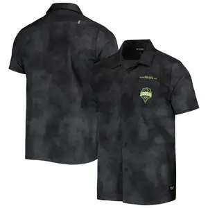 THE WILD COLLECTIVE Seattle Sounders Fc Abstract Cloud Button-up Shirt - Black
