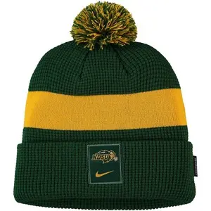 Nike Ndsu Bison Logo Sideline Cuffed Knit Hat With Pom