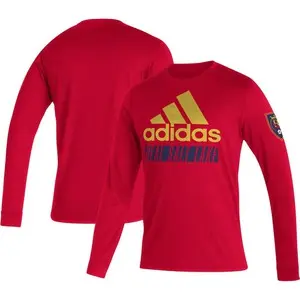Adidas Real Salt Lake Vintage Performance Long Sleeve T-shirt - Red