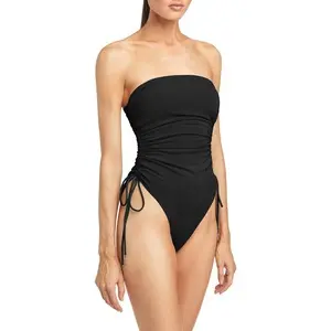Robin Piccone Aubrey Strapless One-piece Swimsuit - Black