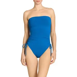 Robin Piccone Aubrey Strapless One-piece Swimsuit - Lapis