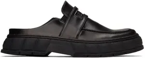 VIRON Virón Black Apple Leather 1969 Mules - 990 Black