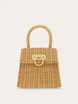 FERRAGAMO Iconic Top Handle Bag - Beige