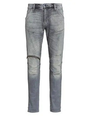 G-star Raw 5620 3d Zip Knee Skinny Jeans Sun Faded Glacier Grey