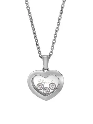 Chopard Happy Diamonds Heart 18k Pendant Necklace - White Gold