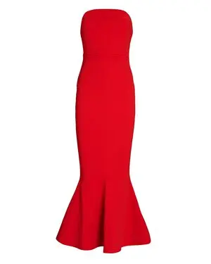 Solace London Amara Midi Dress - Red