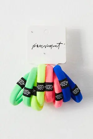 Free People Hair Tie Pack - Neon