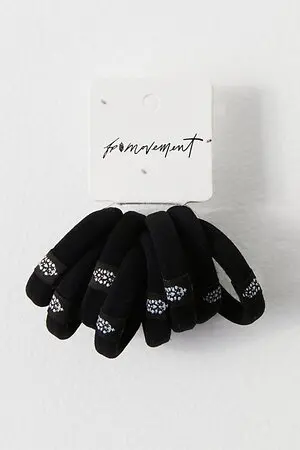 Free People FP Movement Hair Tie Pack Noir
