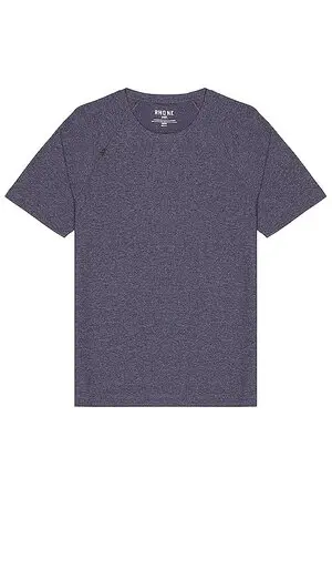 RHONE Reign Short Sleeve In Blue - Midnight Heather