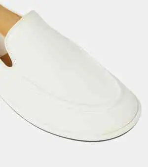 THE ROW Canal Leather Loafers - White