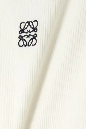 Loewe Embroidered Ribbed Cotton-blend Tank