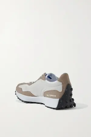 NEW BALANCE 327 Rubber-trimmed Suede And Shell Sneakers