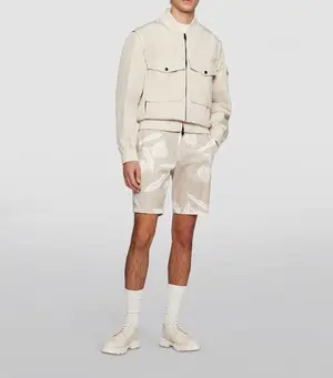 BOSS Floral Tailored Shorts - Beige