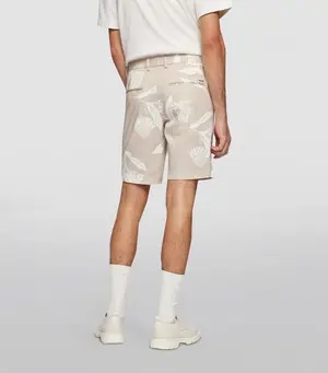 BOSS Floral Tailored Shorts - Beige