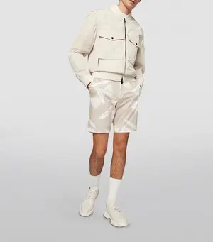 BOSS Floral Tailored Shorts - Beige