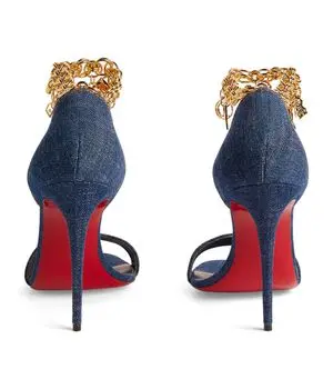 CHRISTIAN LOUBOUTIN Gourmi Denim Sandals 100