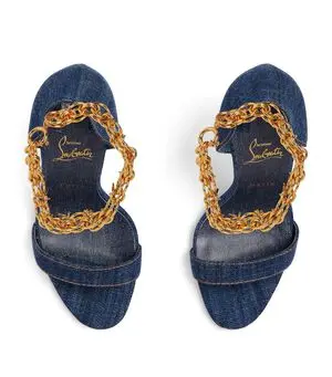 CHRISTIAN LOUBOUTIN Gourmi Denim Sandals 100