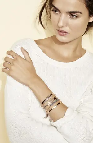Monica Vinader Sterling Silver Bar Friendship Bracelet