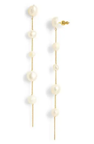 Cult Gaia Atum Freshwater Drop Earrings - Pearl