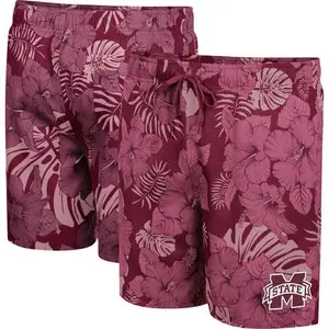 COLOSSEUM Mississippi State Bulldogs The Dude Swim Shorts - Maroon