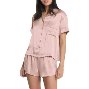 PAPINELLE Short Silk Pajamas - Papinelle Pink