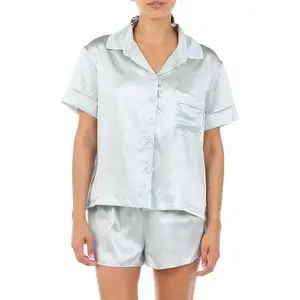 PAPINELLE Short Silk Pajamas Sage