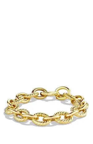 David Yurman 18k Yellow Oval Link Chain Bracelet