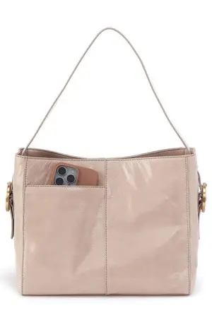 Hobo Leather Bag - Stone Gloss