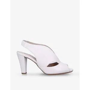 Carvela Arabella Cut-out Leather Heeled Sandals - Bone