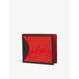 CHRISTIAN LOUBOUTIN Coolcard Logo-plaque Leather Bifold Wallet - Loubi/black