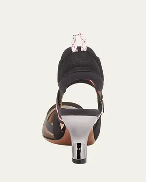 Fendi Colibri Runway Slingback Pumps - Black