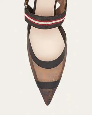 Fendi Colibri Runway Slingback Pumps - Black