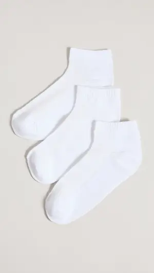 STEMS Everyday Ankle Socks Pack - Whites
